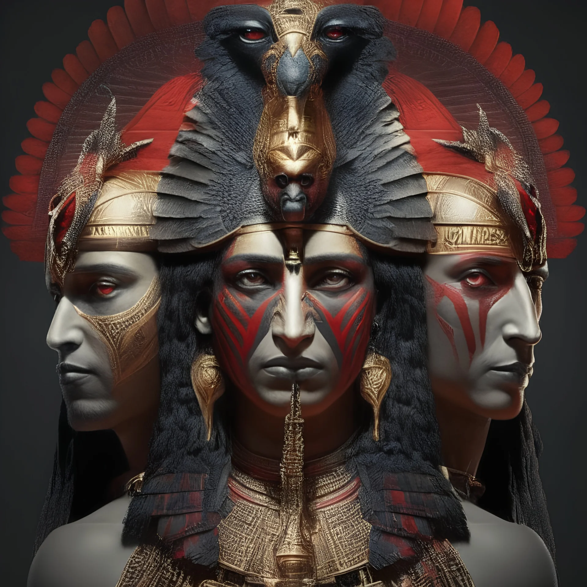"Ra, Osiris and Horus three heads in o..." | Gallery | Stablecog