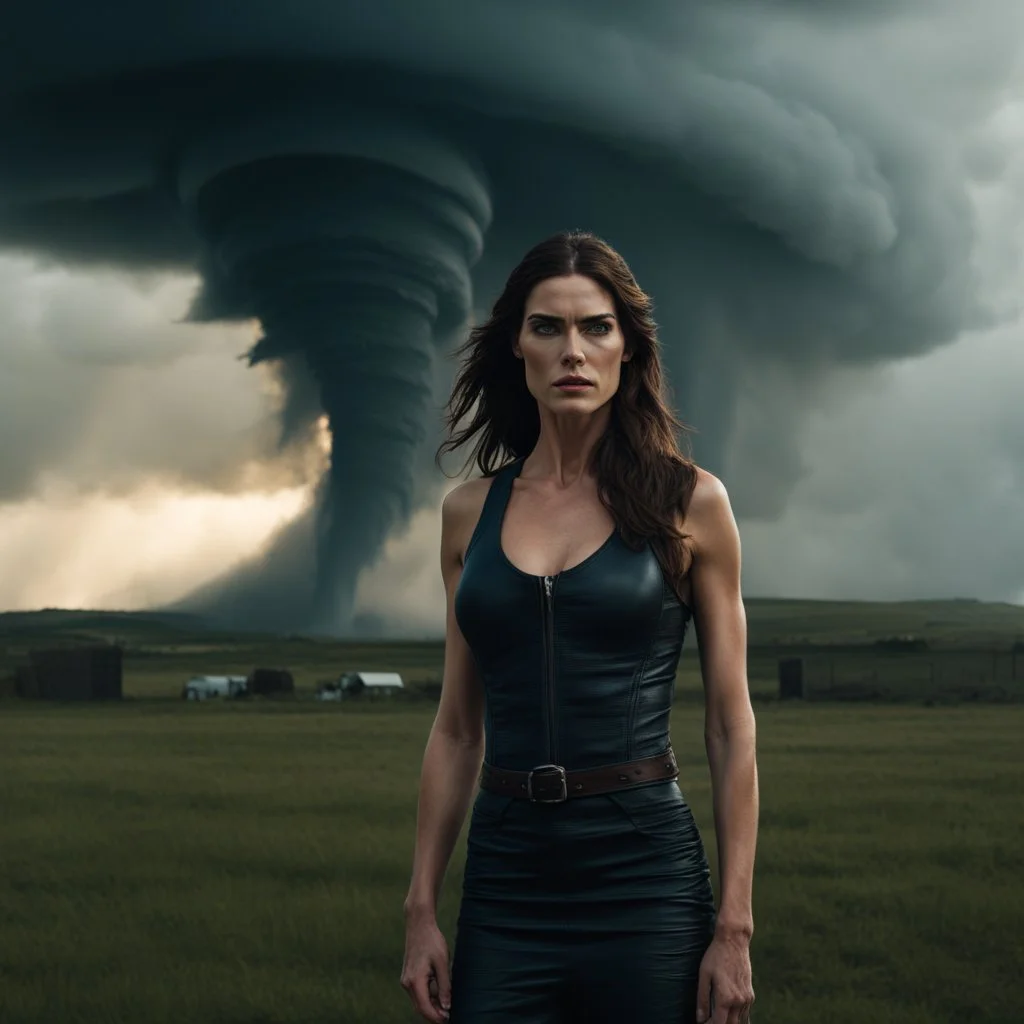 32k uhd, hilary rhoda standing in front of tornado... | Gallery