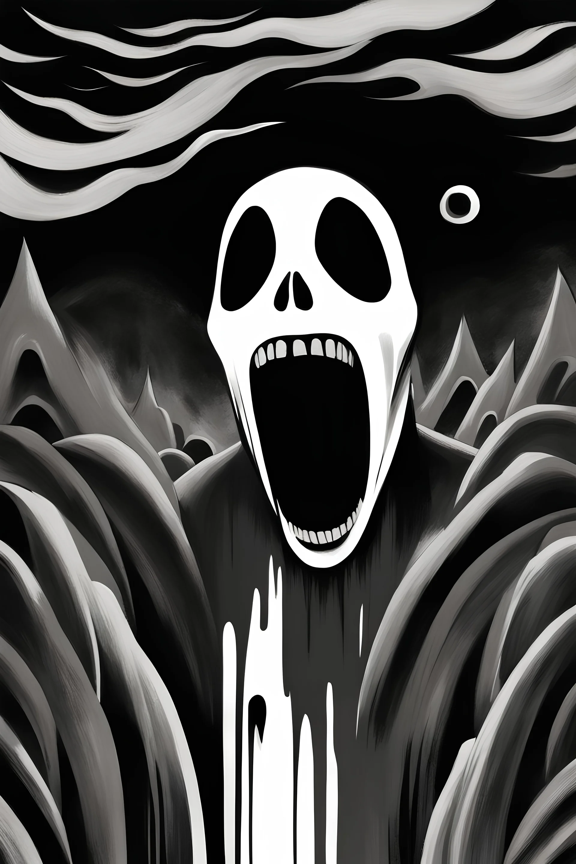 "Ghostface, Scream Series, negative bl..." | Gallery | Stablecog