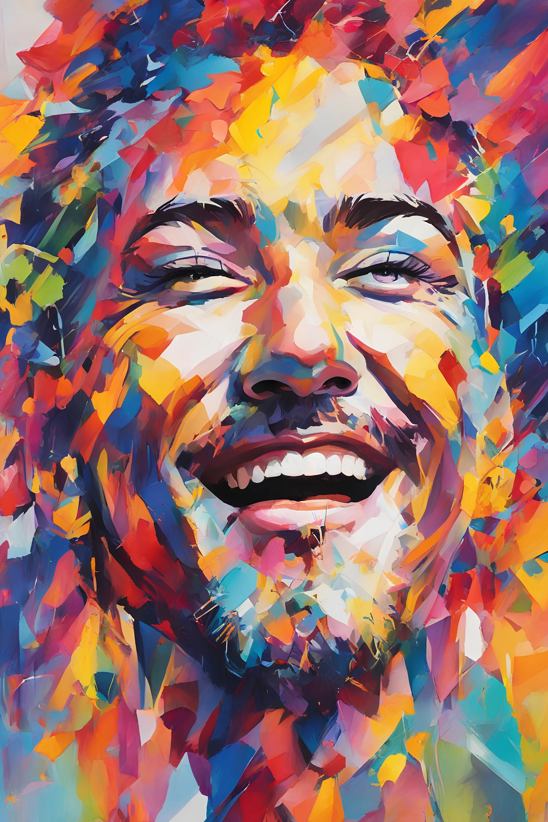 "A vibrant and abstract portrait captu..." | Gallery | Stablecog