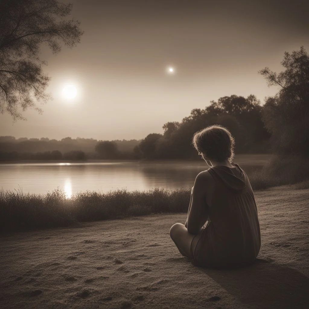 "watching total solar eclipse, dark sepia..." | @goodlad on Stablecog