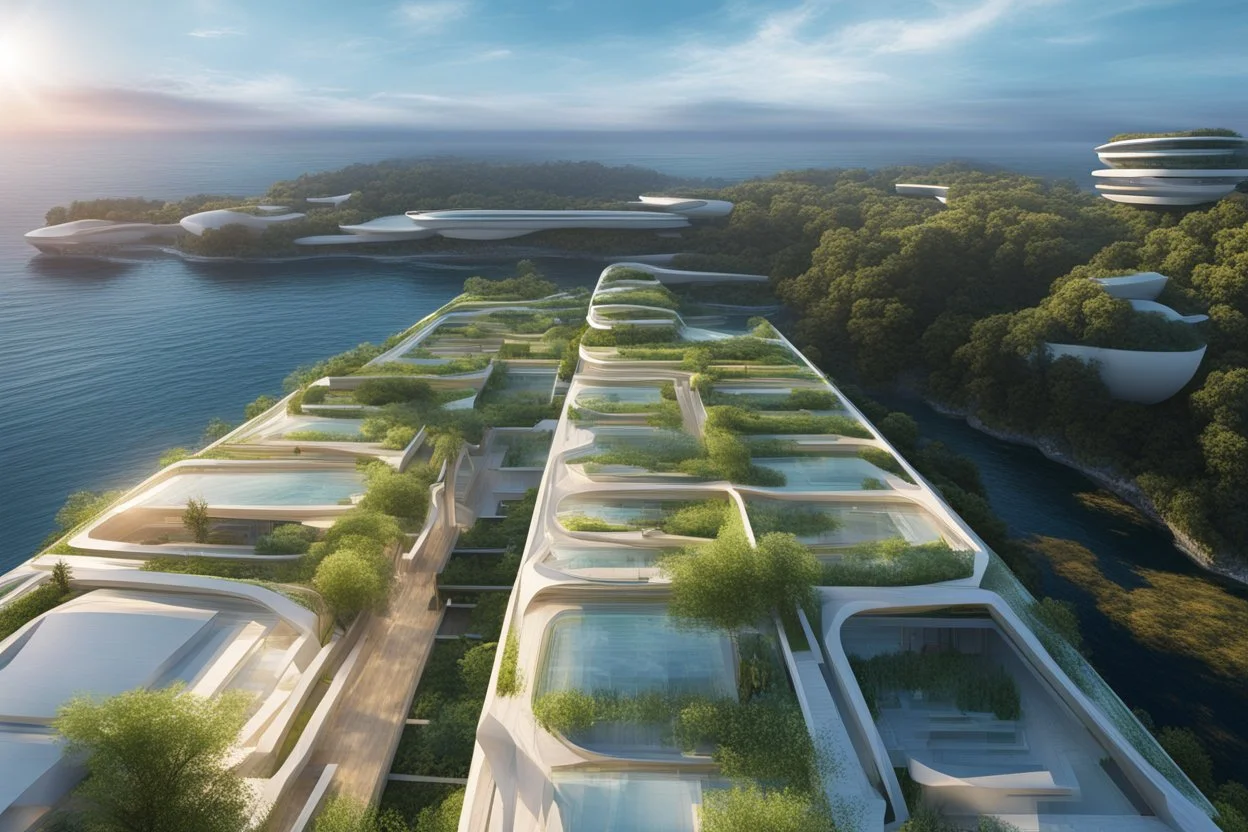Biophilic,green building,futuristic,nature,marine,... | @Marccasa
