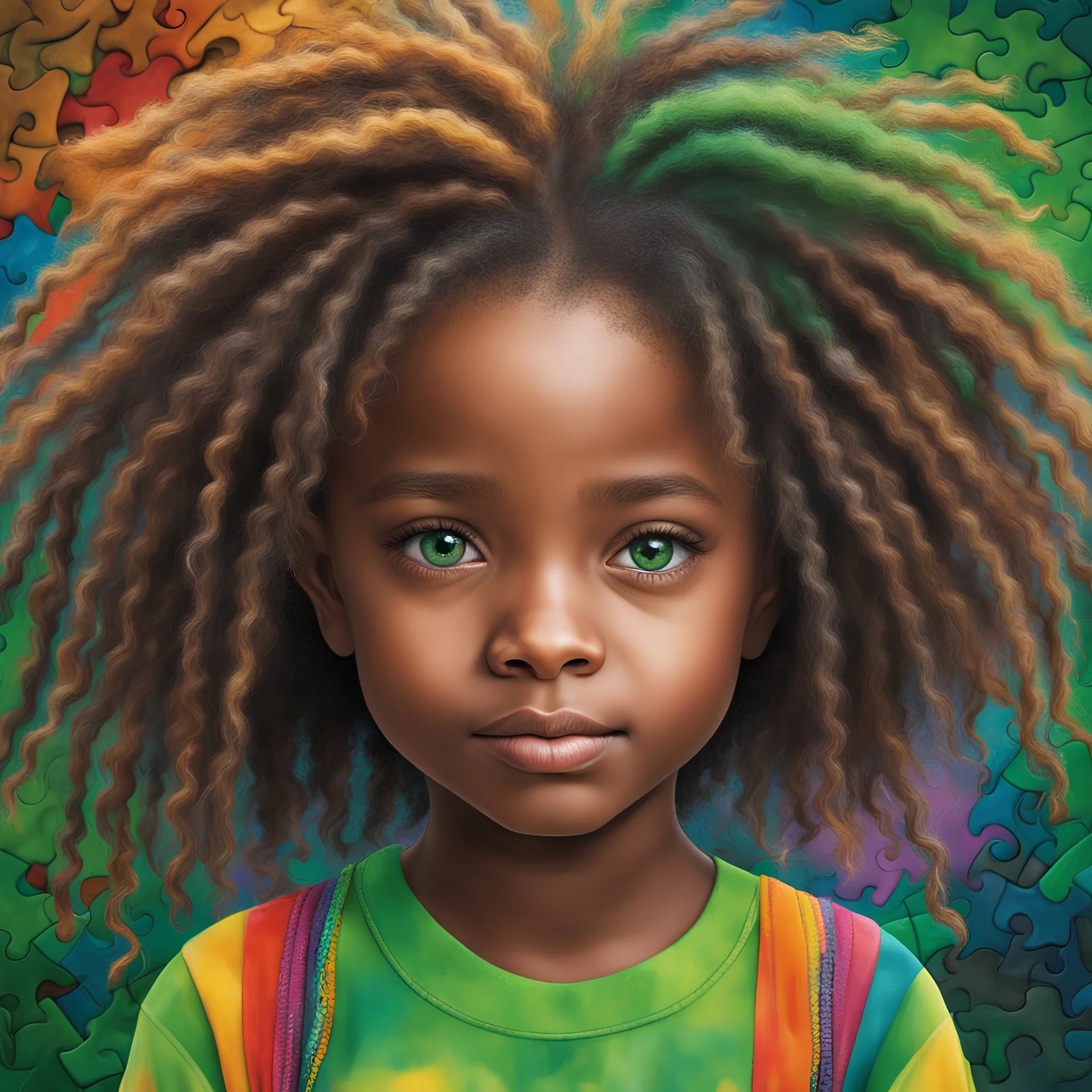 "jigsaw puzzle of a little girl, portr..." | Gallery | Stablecog