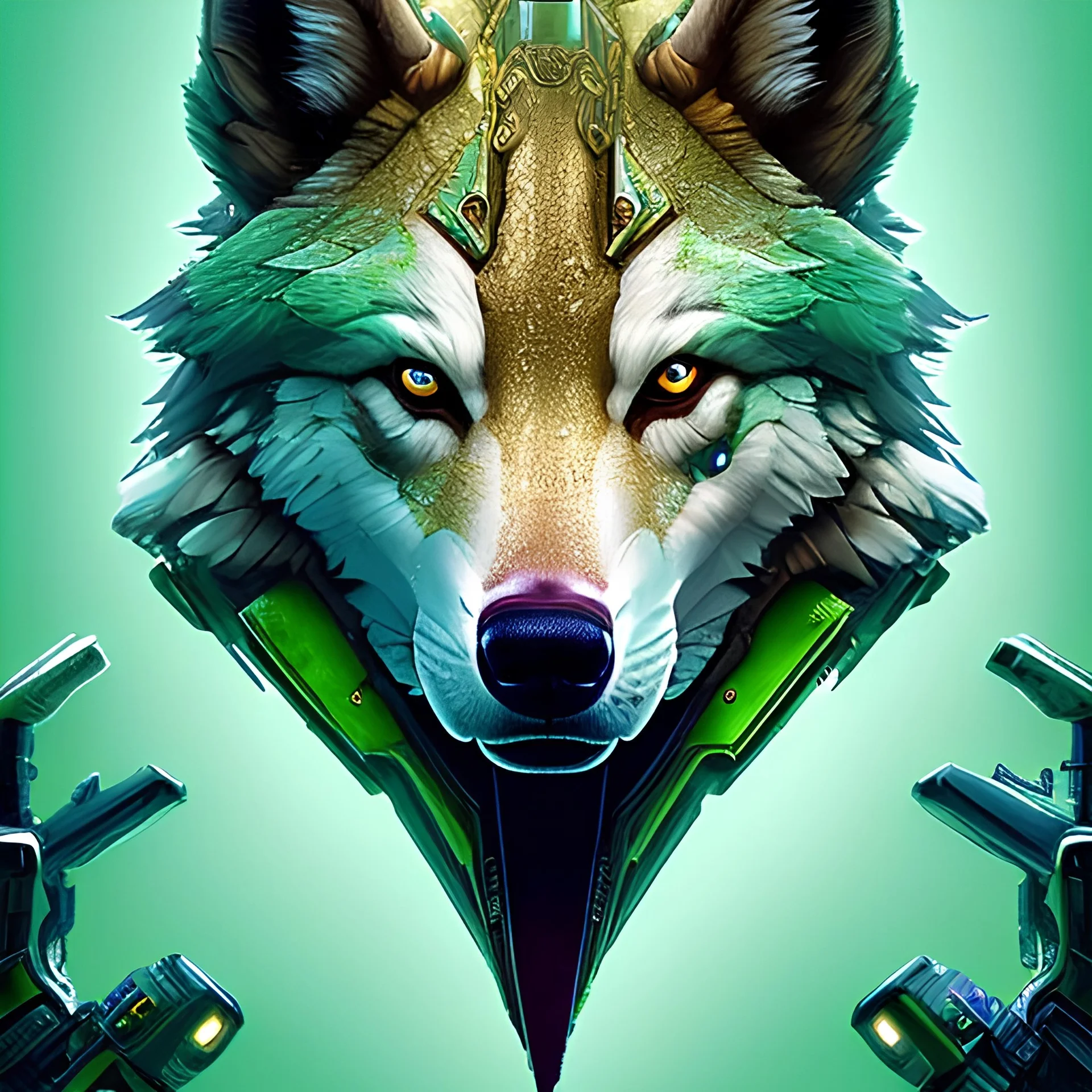 "big cyberwolf, Style Borderlands 2, g..." | Gallery | Stablecog