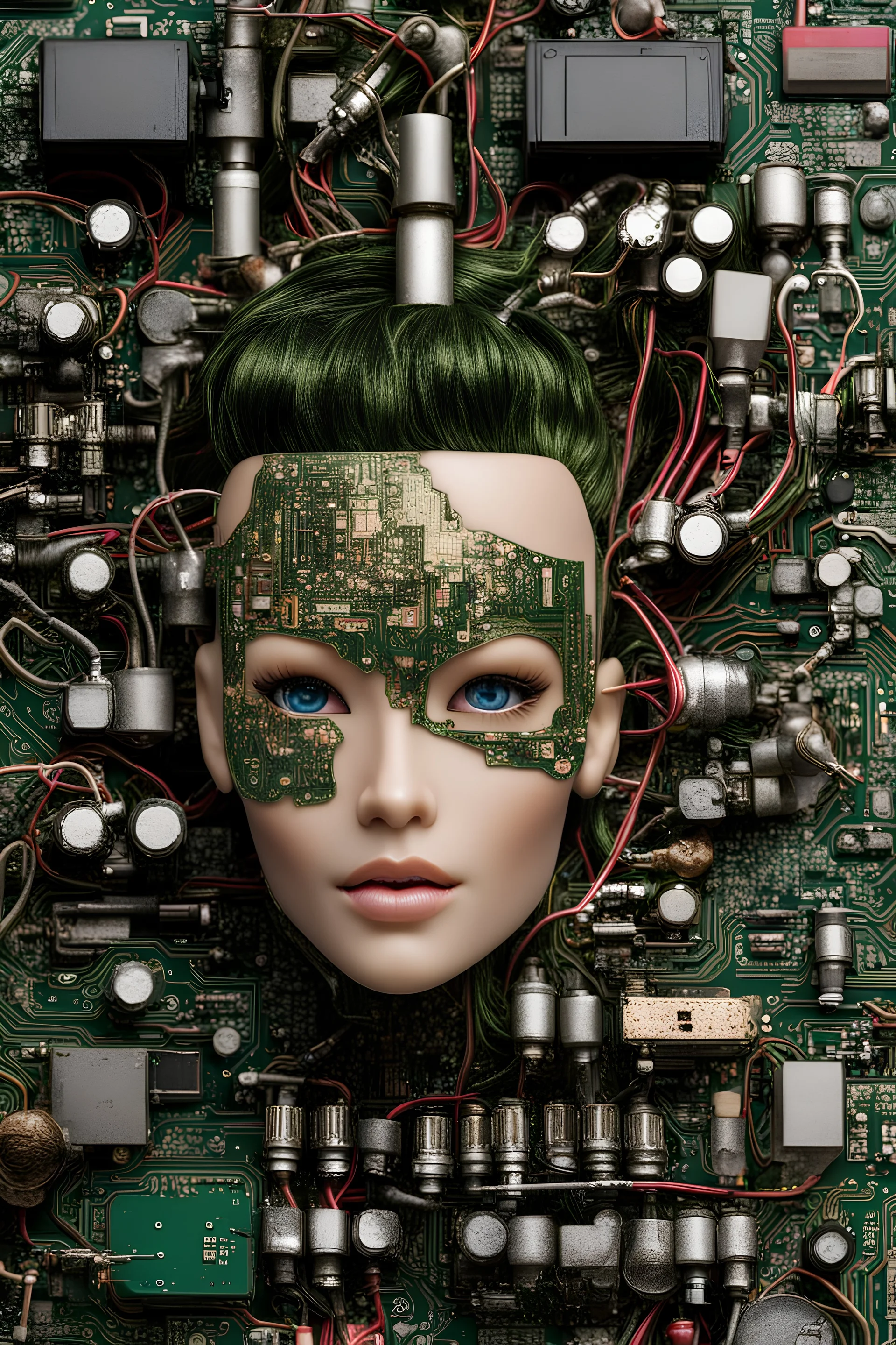 "barbie dolls heads with a circuit boa..." | Gallery | Stablecog