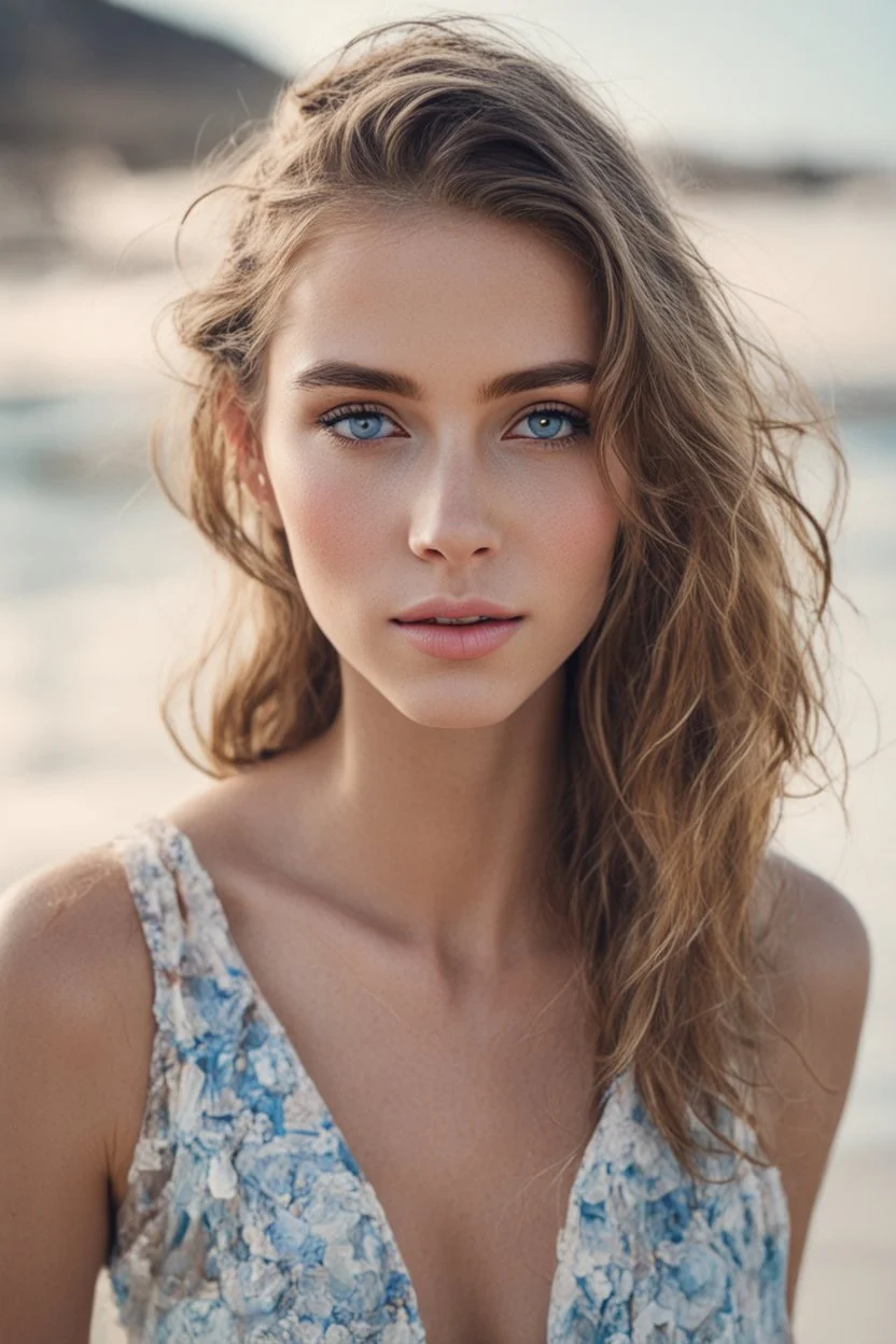 "Portrait of a beautiful girl on a plage" | @Milana on Stablecog