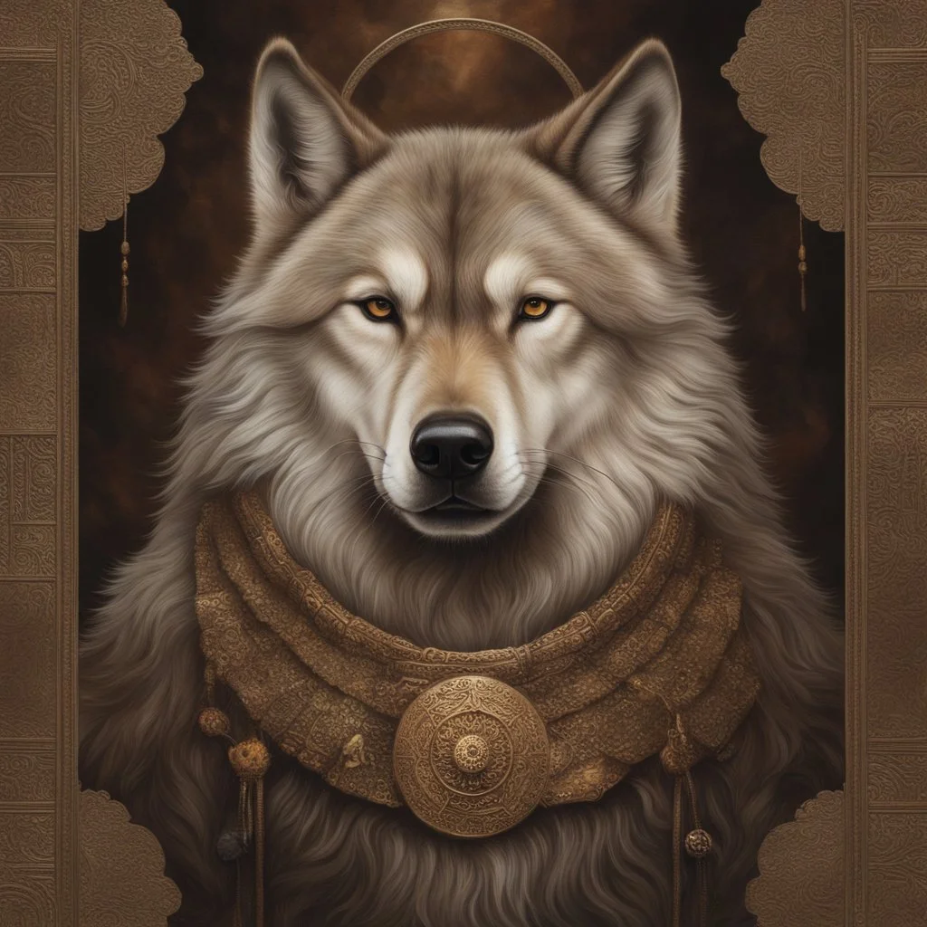 Magical sized god wolf, detailed mesmerising brown... | Gallery
