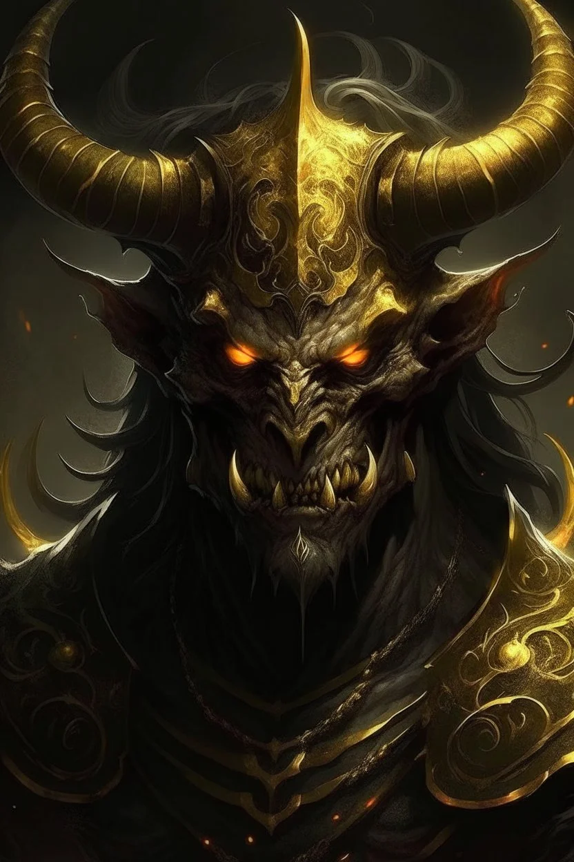 "beautiful demon with hints of gold" | @mortii on Stablecog