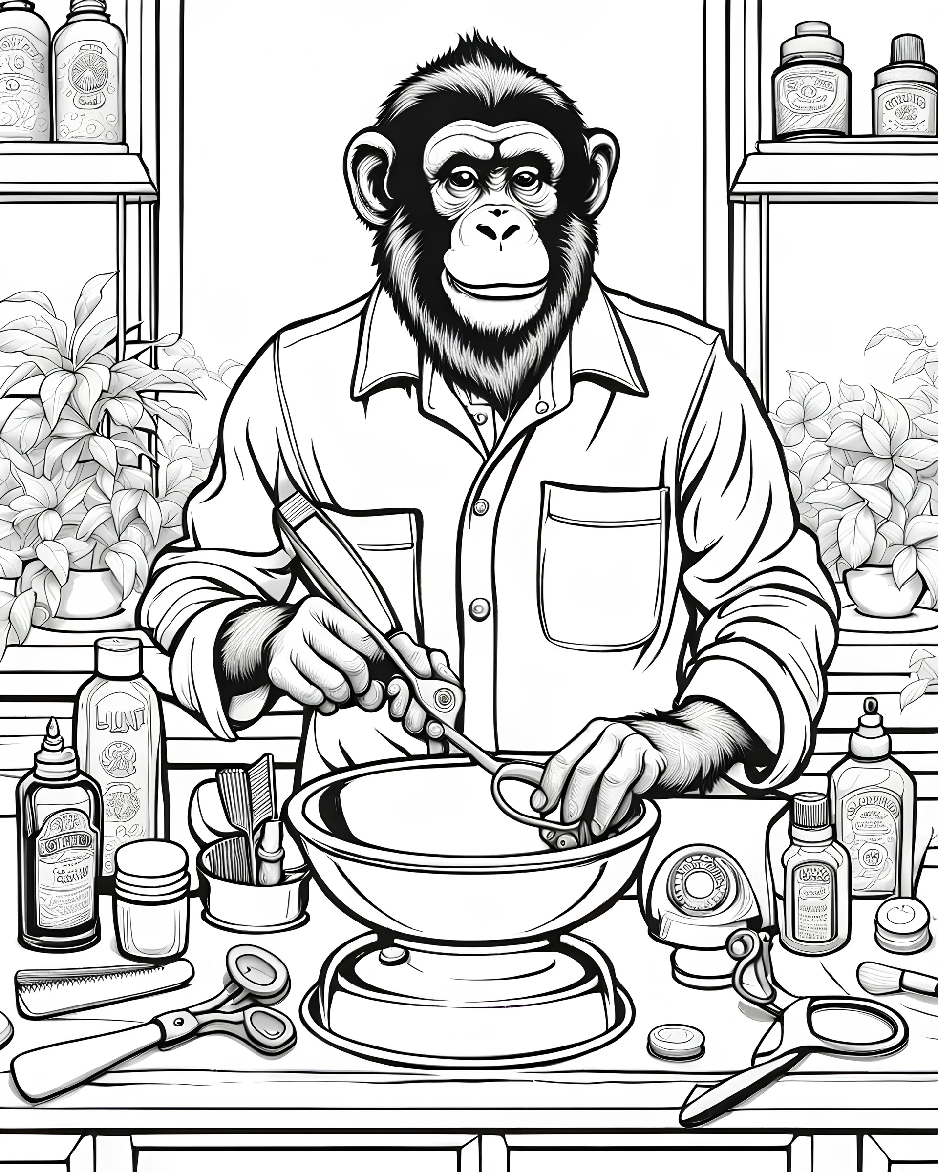 B/W outline art,coloring book page, full white, su... | Gallery