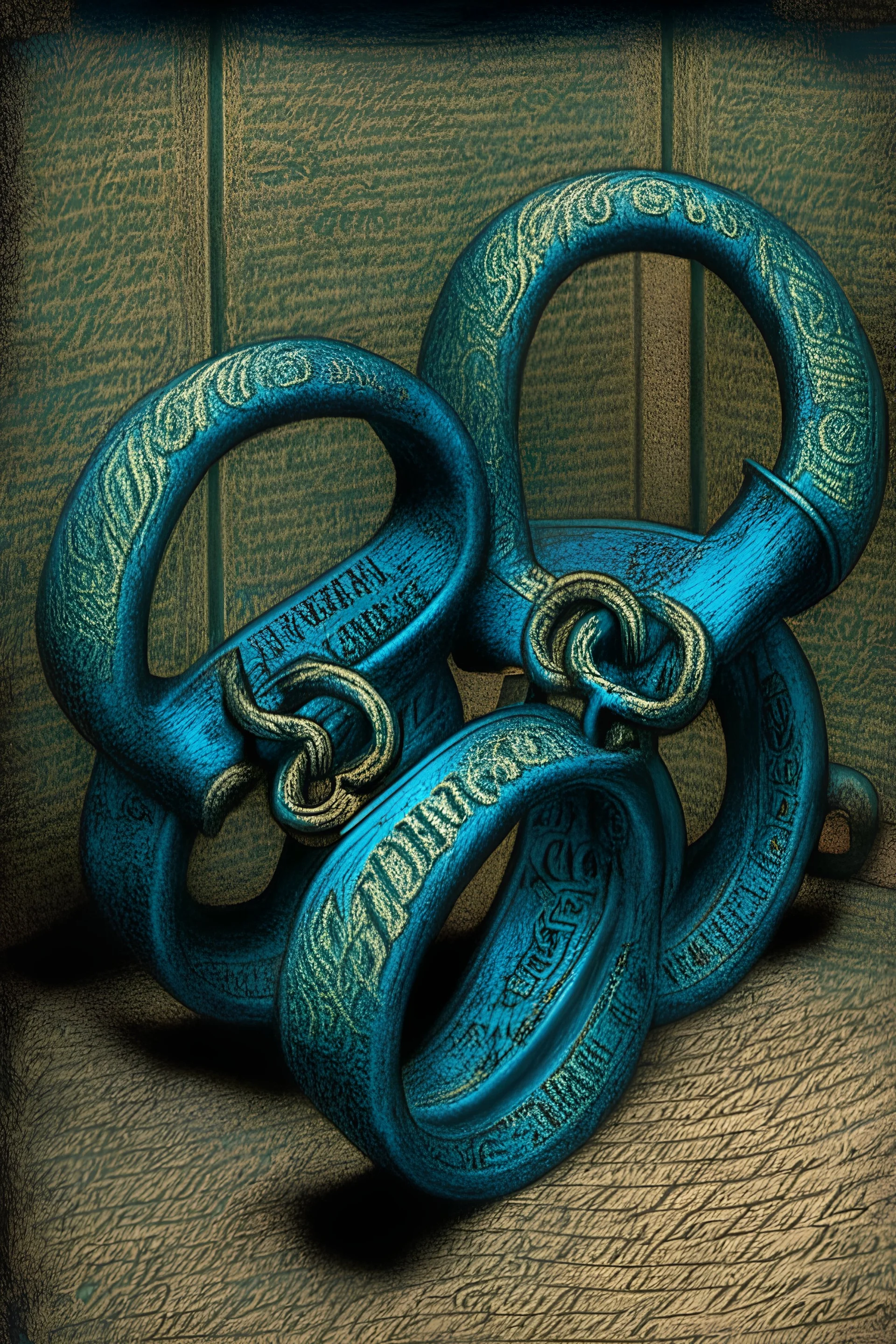 "Engraved shackles, van Gogh style" | Gallery | Stablecog