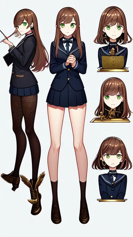 "Girl's full body figure with pink long-h..." | @Hyunra on Stablecog