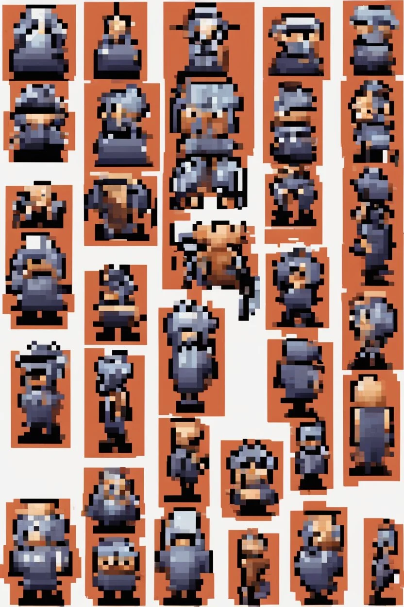 “Create a sprite sheet of 9 to 12 different sprite... | @bugulma