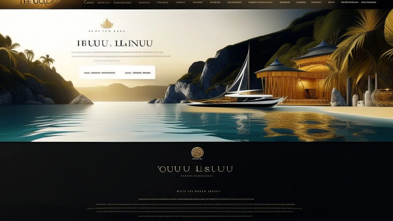 A banner for a very luxurious travel website | @j5y6t64v69sq