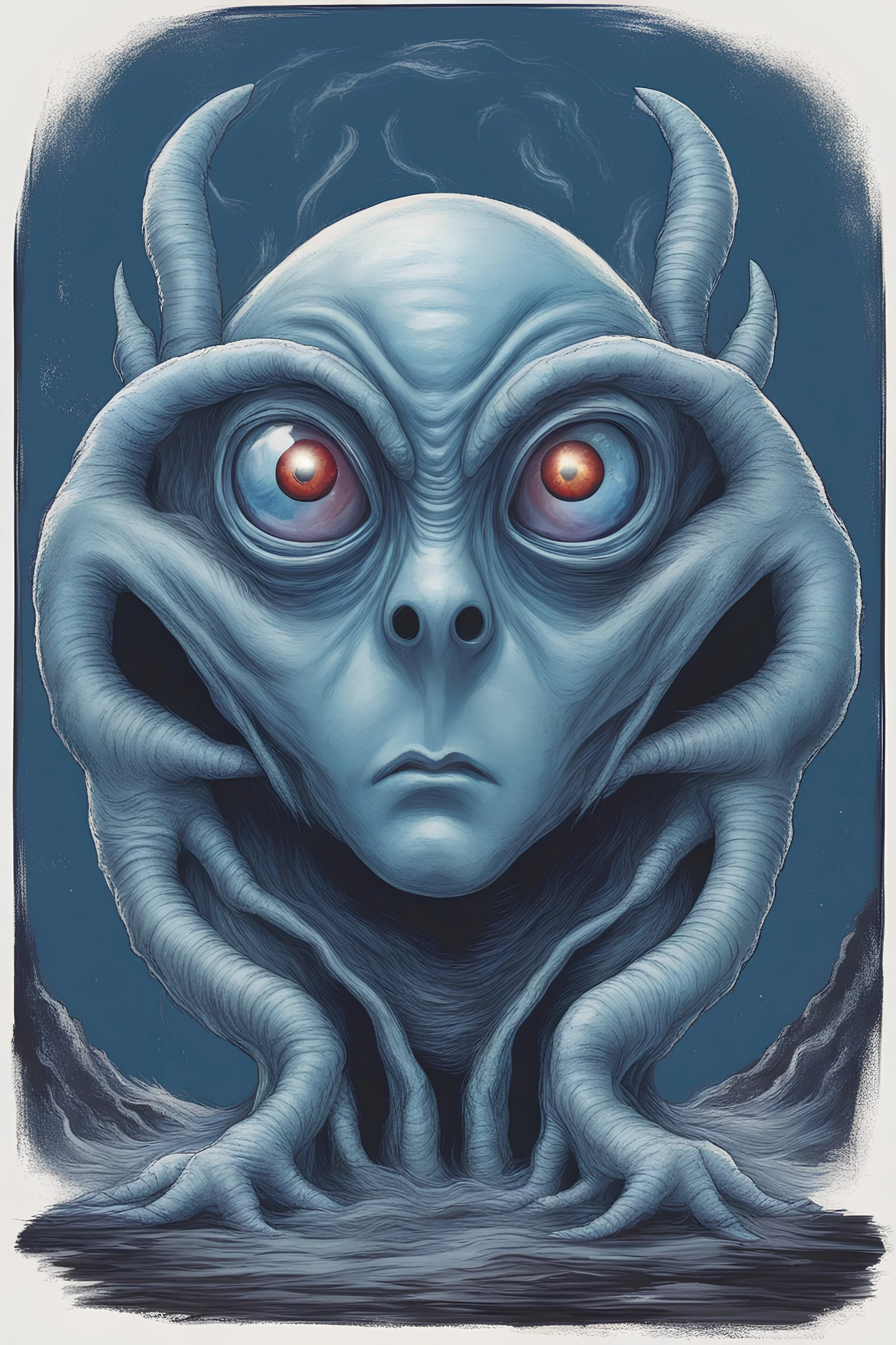 "alien tres ojos, color azul, que tien..." | Gallery | Stablecog