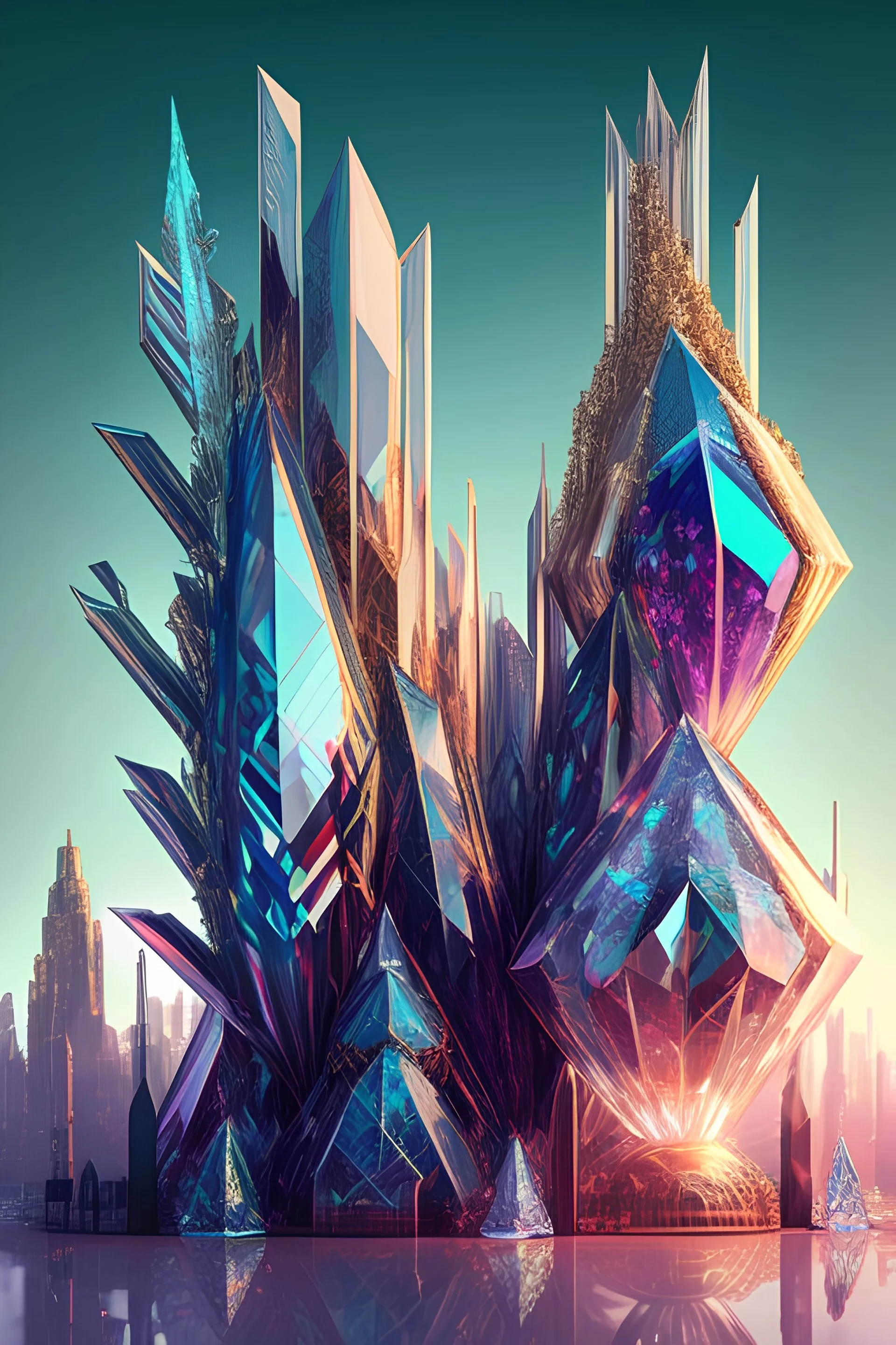 "a fancy crystal-punk city" | Gallery | Stablecog