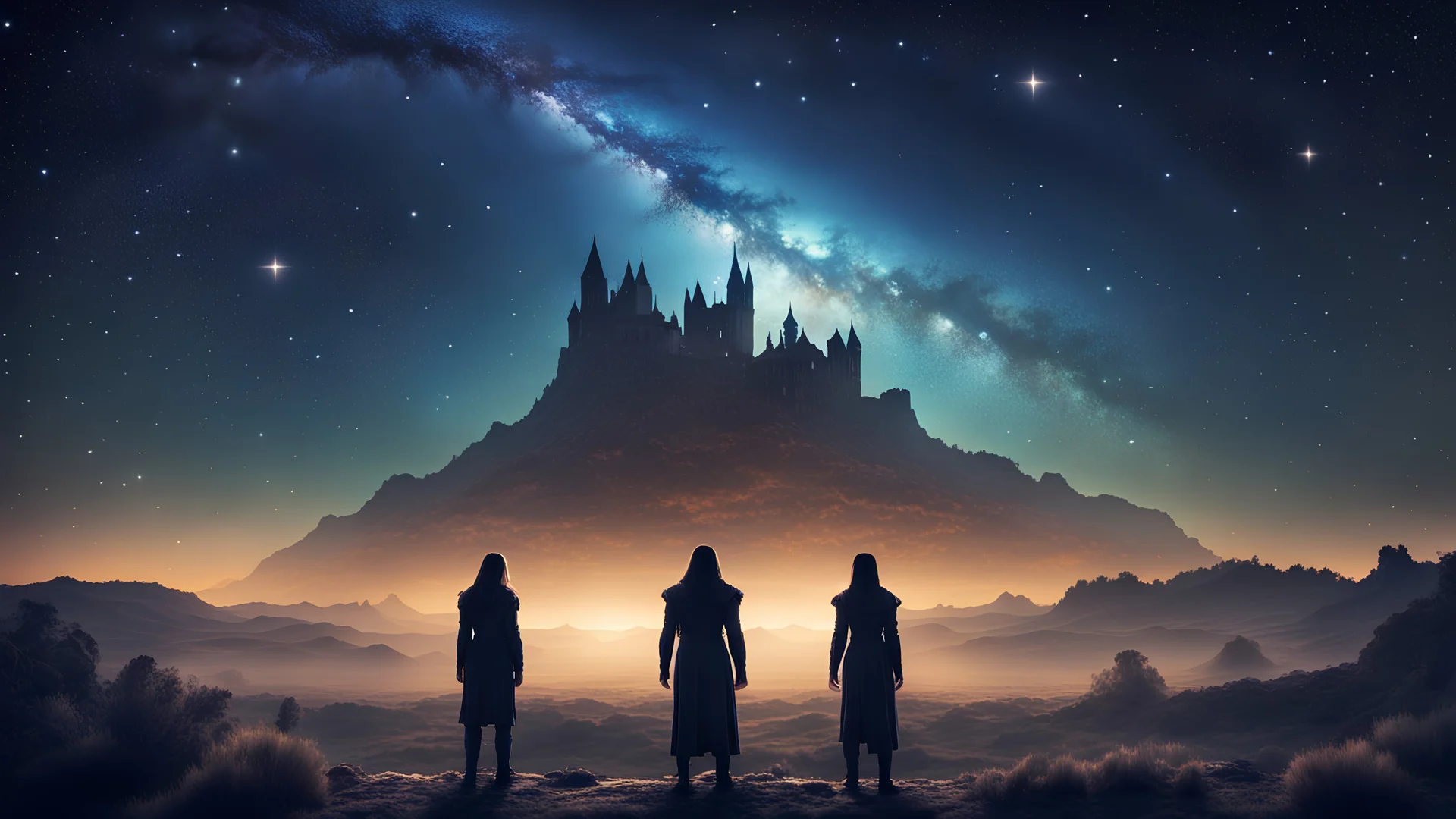 "Medieval humans standing looking up a..." | Gallery | Stablecog