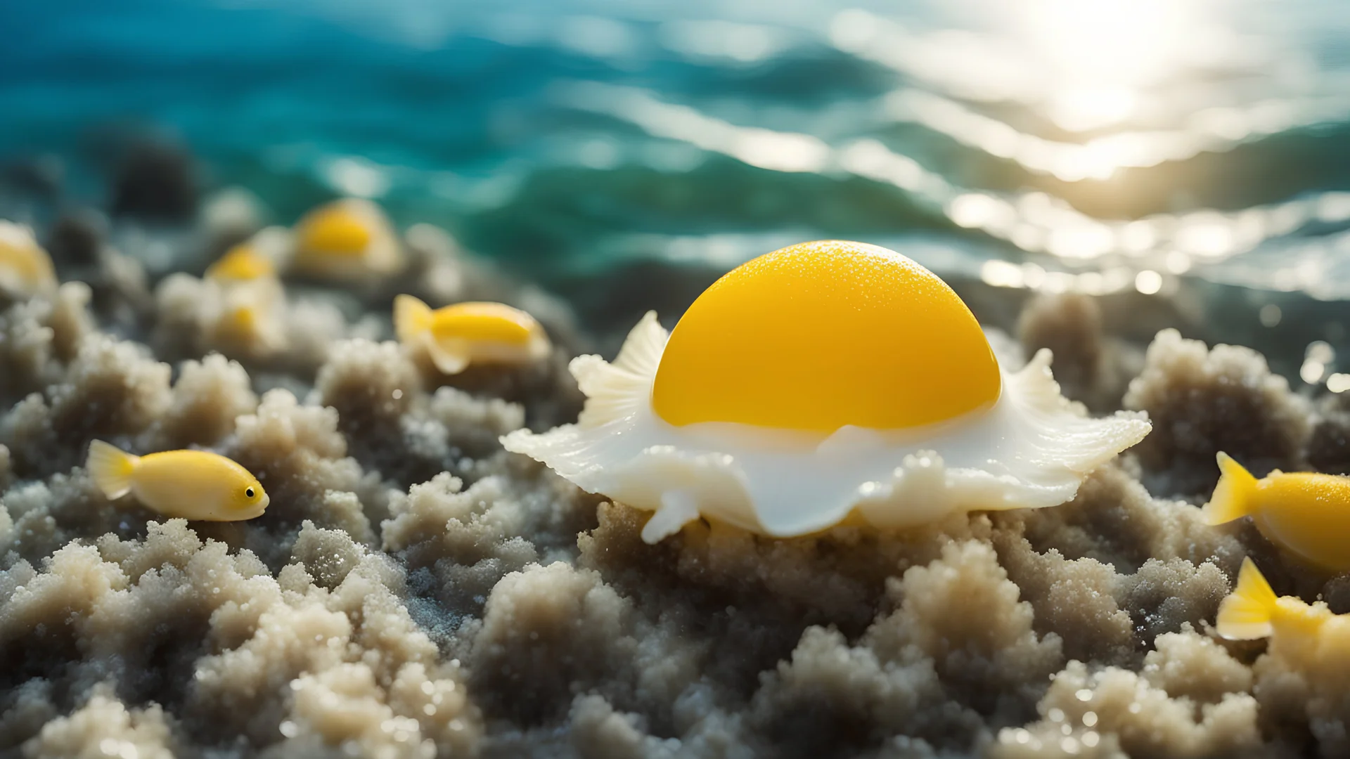 Fried egg fish swimming in the ocean (shallow dept... | Gallery