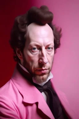 Portrair of pushkin in pink color | @betveta