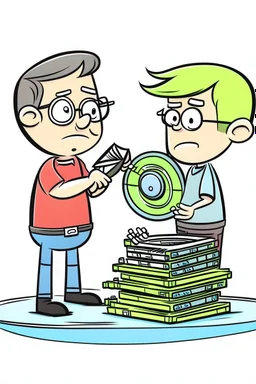 Data recovery cartoon style colorized cartoon no h... | @o917lbtf13vc