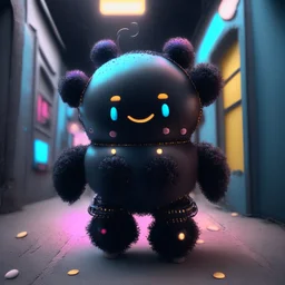 "Fuzzy fantasy robot hapy rounded, 3D, 8k..." | @dom on Stablecog