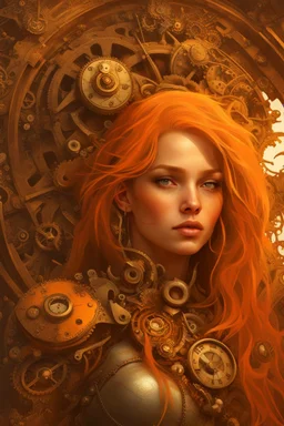 Beautiful time goddess surrounded by clocks and in... | @Artificial-Artist