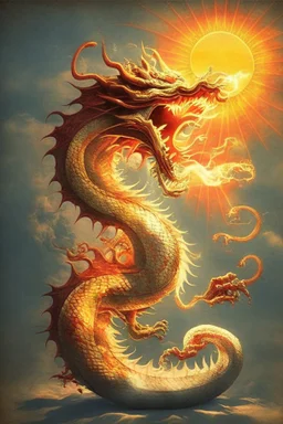 "chinese dragon eating the sun" | @lgzlykybozei on Stablecog