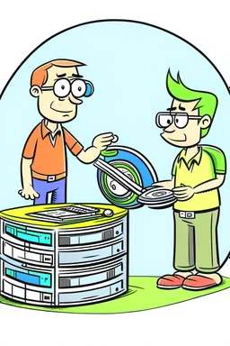 Data recovery cartoon style colorized cartoon no h... | @o917lbtf13vc