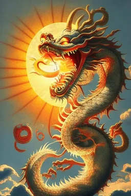 "chinese dragon eating the sun" | @lgzlykybozei on Stablecog