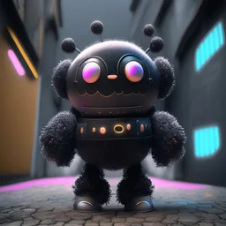"Fuzzy fantasy robot hapy rounded, 3D, 8k..." | @dom on Stablecog